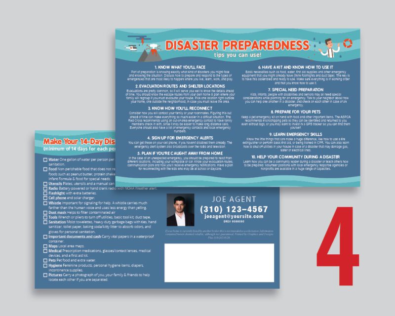 Disaster Preparedness Postcards - Graphics and Designs Plus
