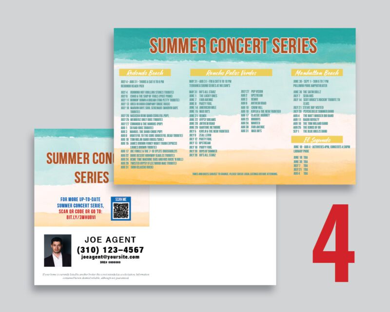 Summer Concert Series Postcards - Graphics and Designs Plus