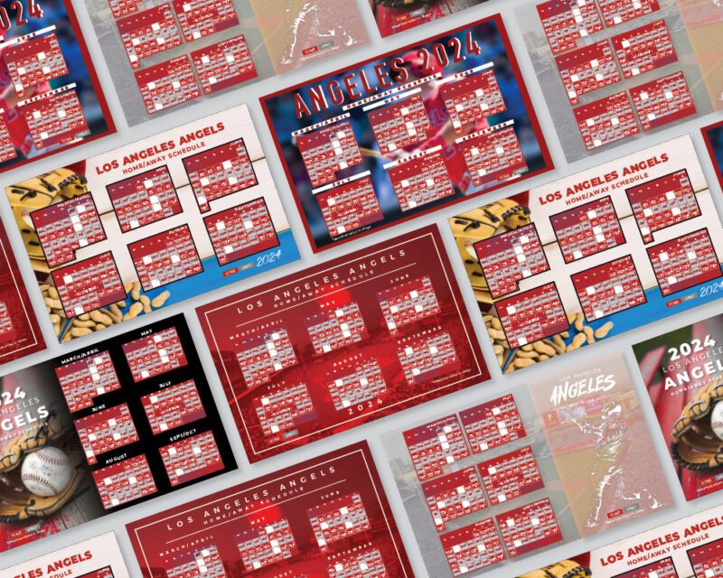 Angels Baseball Schedule Postcards - Graphics and Designs Plus