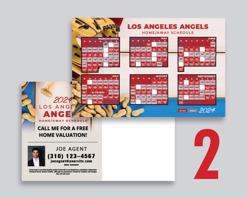 Angels Baseball Schedule Postcards - Graphics and Designs Plus
