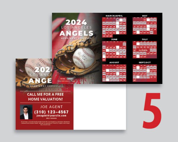 Angels Baseball Schedule Postcards - Graphics and Designs Plus