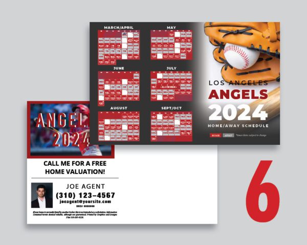 Angels Baseball Schedule Postcards - Graphics and Designs Plus