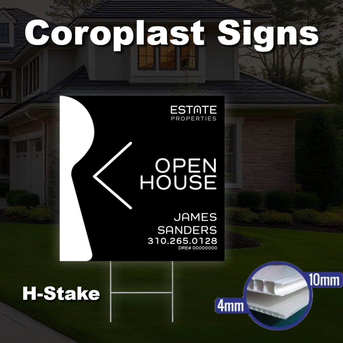 Estate Properties - Open House Signs - Graphics and Designs Plus